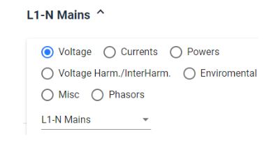 In Live Meters, how can I select different meters to view?